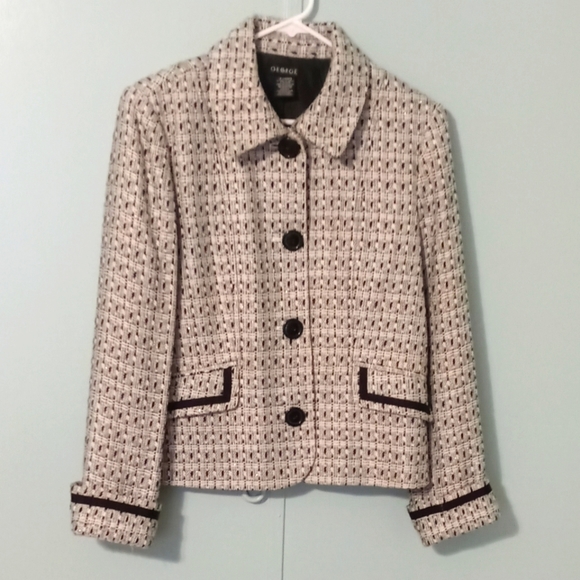 George | Jackets & Coats | George Jacket Black White Size 2 Button Up ...